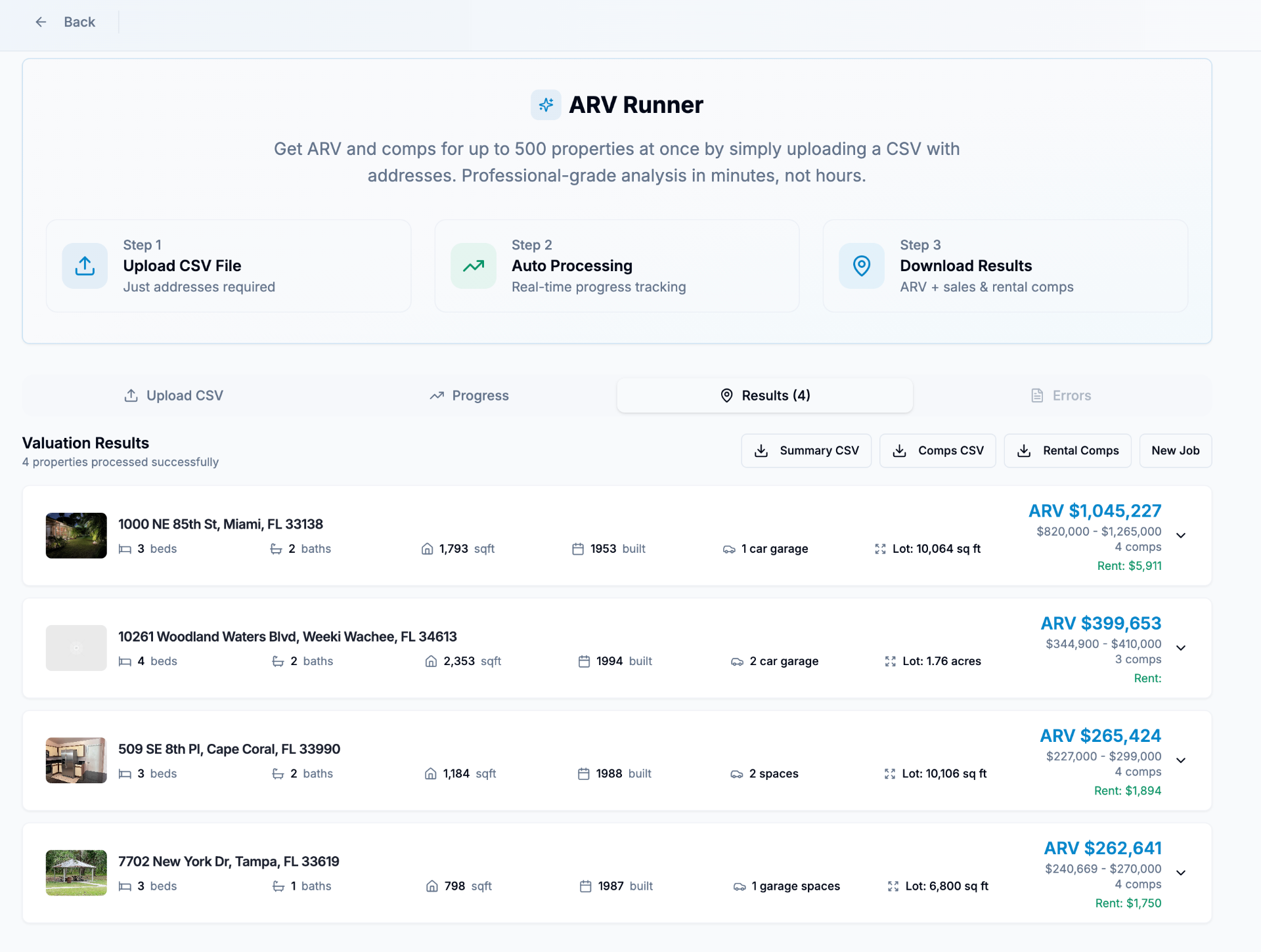 Accurate ARV Calculator with Real-Time Comps | Resideline AVM Platform